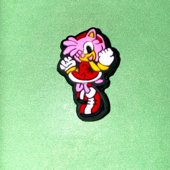 Accessories | 1 For 15 Amy Rose Sonic The Hedgehog Crocs Shoe Charms ...